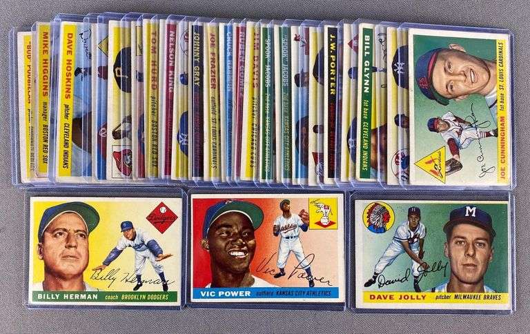 Group of 34 - 1955 Topps Baseball with HOFs and Stars - Matthew Bullock ...