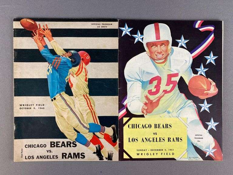 Group of 2 Chicago Bears Official Programs - Matthew Bullock Auctioneers