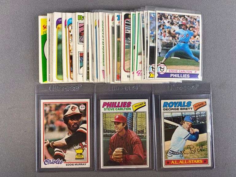 Group of 50 - 1974 - 80 Topps Baseball Cards with only HOFs and Stars ...