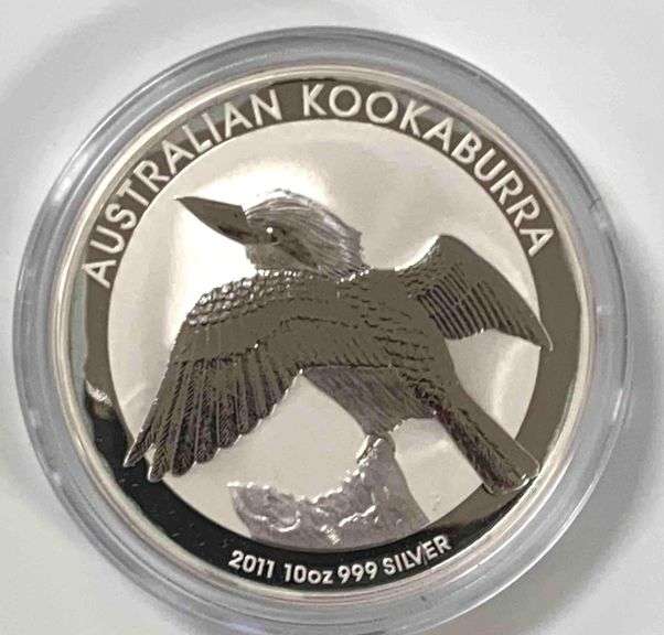 RARE 2011 Australian Kookaburra 10 oz Round .999 Fine Silver - Matthew ...