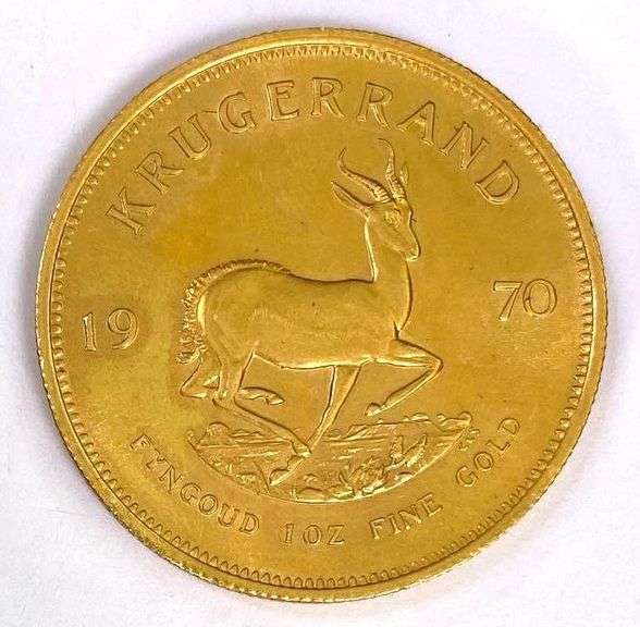 RARE Early Date 1970 South Africa Krugerrand 1oz. Fine Gold - Matthew ...