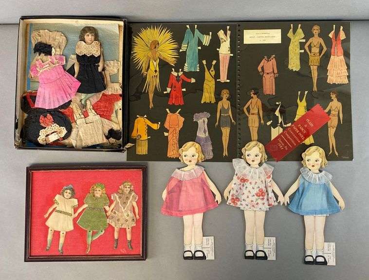 Group of Assorted Antique Paper Dolls - Matthew Bullock Auctioneers