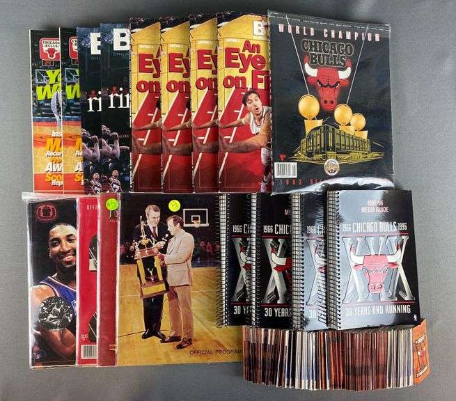 Large Group of Chicago Bulls Programs, Media, Guides and Pocket ...