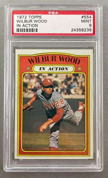 1972 Topps Wilbur Wood in Action #554 PSA Mint 9 - Matthew Bullock ...