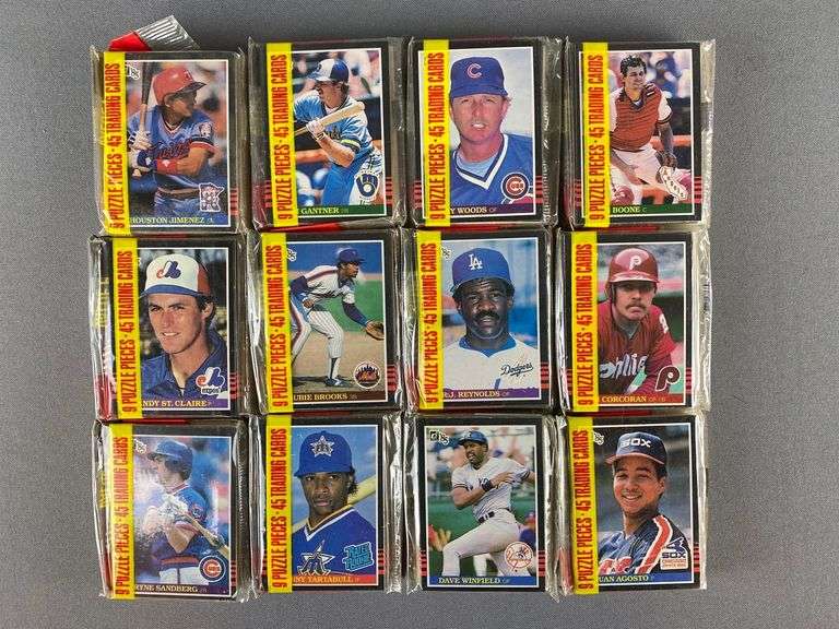 Group of 12 - 1985 Donruss Rack Packs with HOFs on Top - Matthew ...