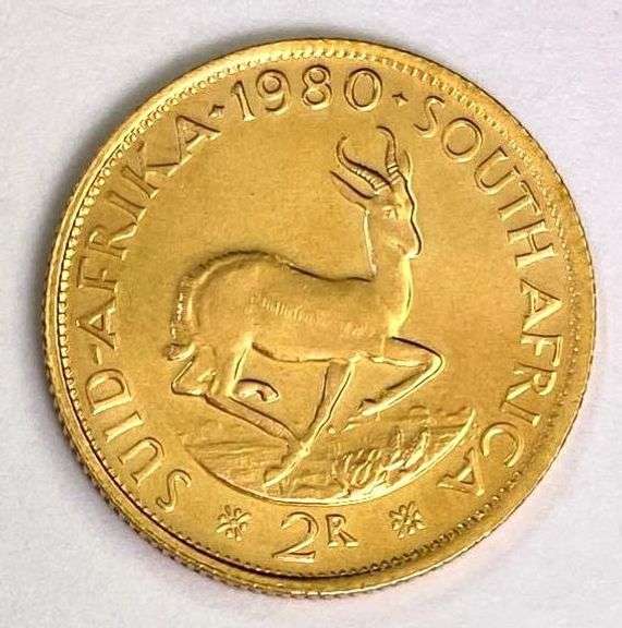 RARE 1980 South Africa Krugerrand 2 Rand Fine Gold - Matthew Bullock ...
