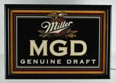 Miller MGD Light Up Advertising Beer Sign - Matthew Bullock Auctioneers