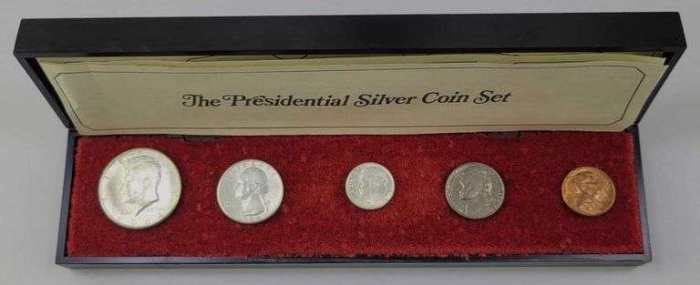 1964 Presidents Silver Coin Set Cent to Half - Matthew Bullock Auctioneers