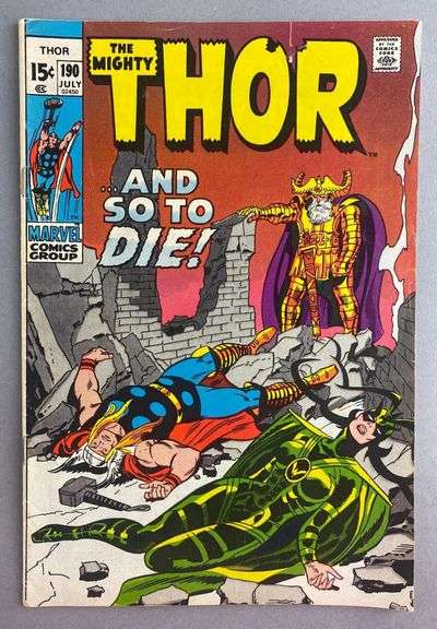 Marvel Comics Thor No. 190 - Matthew Bullock Auctioneers