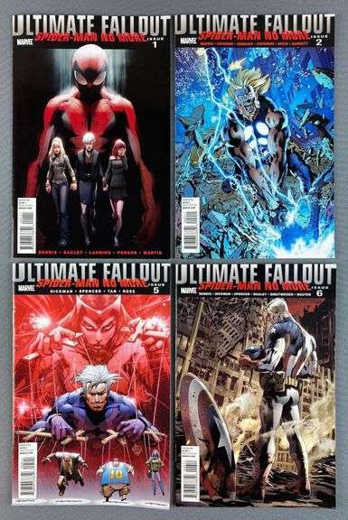 Group of 4 Marvel Comics Ultimate Fallout Spider-Man Comic Books ...