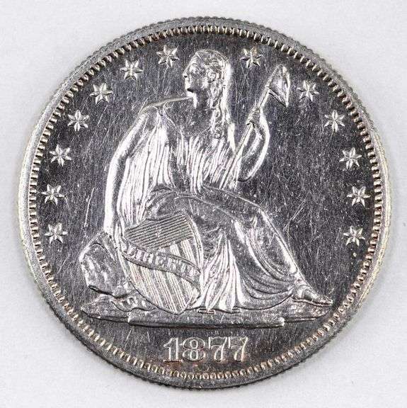 1877 S Seated Liberty Silver Half Dollar - Matthew Bullock Auctioneers