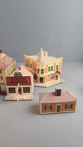 Group of Paper Model Buildings - Matthew Bullock Auctioneers