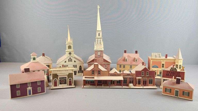 Group of Paper Model Buildings - Matthew Bullock Auctioneers