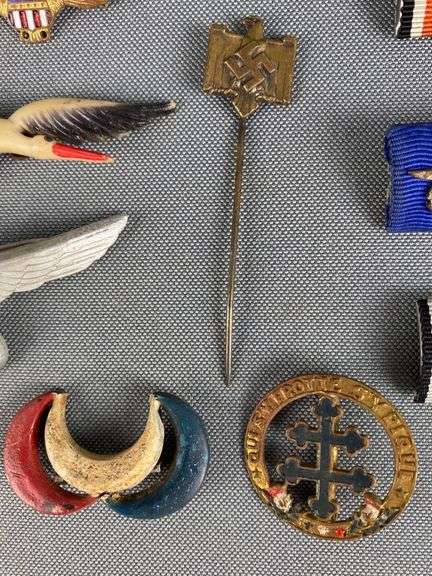 Group of 12 Assorted WW2 German Pins - Matthew Bullock Auctioneers