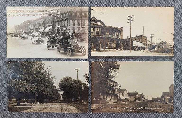 Postcards - Illinois Real Photo - Matthew Bullock Auctioneers