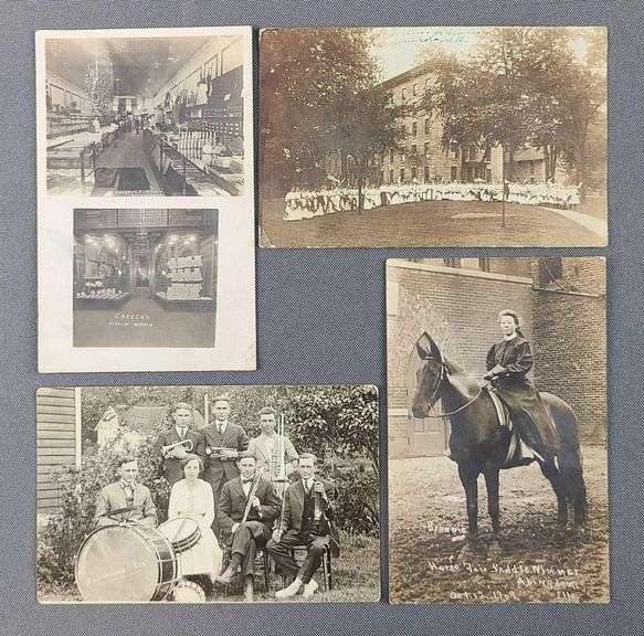 Postcards - Illinois Real Photo - Matthew Bullock Auctioneers
