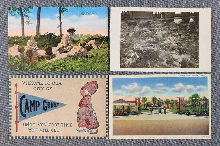Postcards - Illinois Military - Matthew Bullock Auctioneers