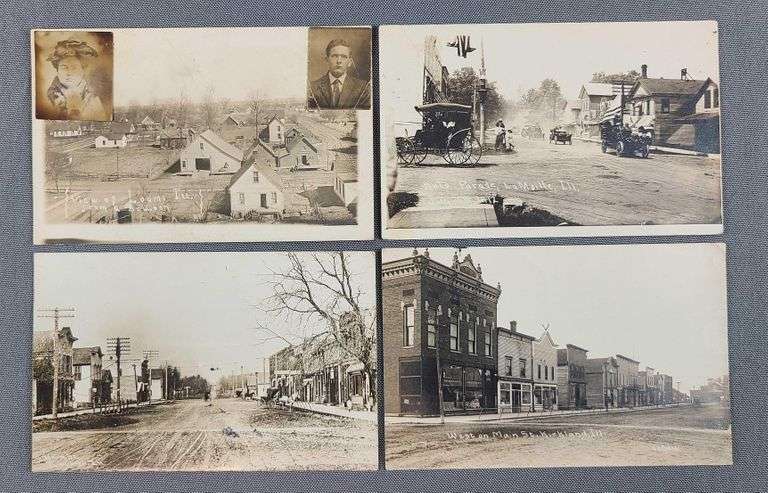 Postcards - Illinois Real Photo - Matthew Bullock Auctioneers