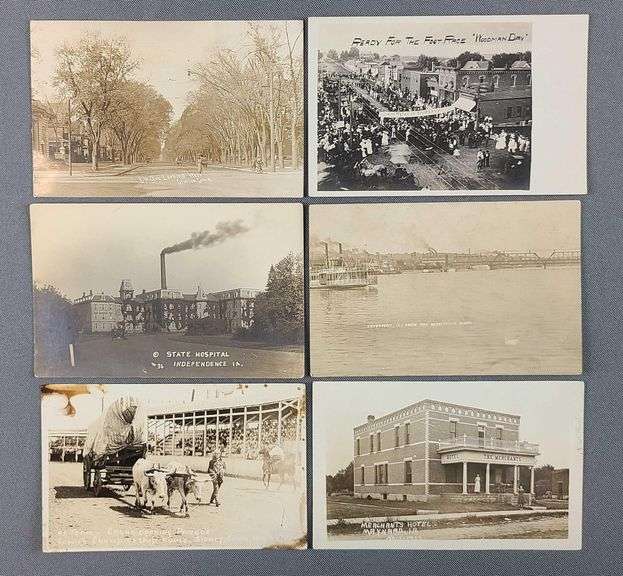 Postcards - Iowa Real Photo - Matthew Bullock Auctioneers