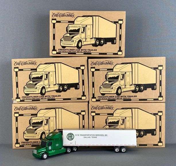 Group of 5 ERTL Collectibles Freightliner Cab with Trailer - Matthew ...