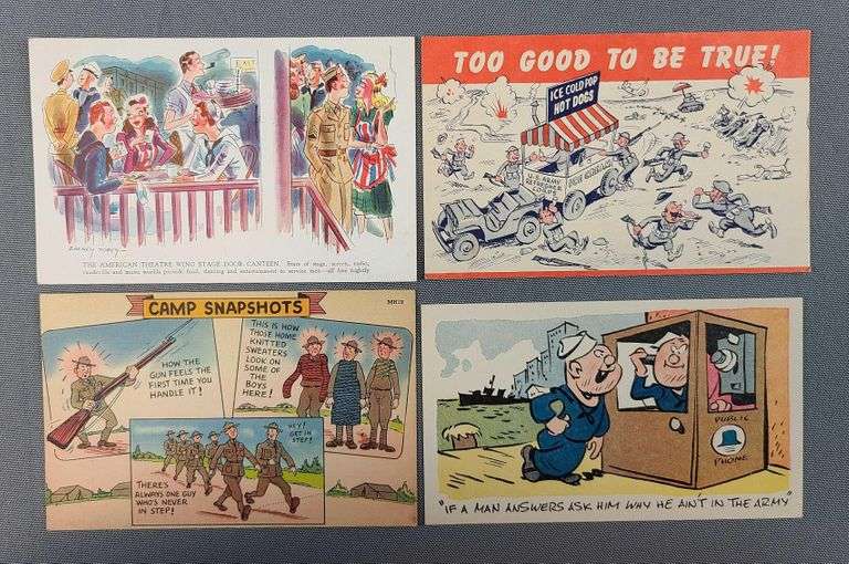Postcards - Military Comics - Matthew Bullock Auctioneers