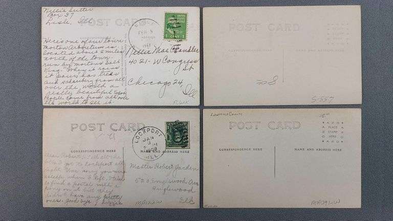 Postcards - Illinois Real Photo - Matthew Bullock Auctioneers