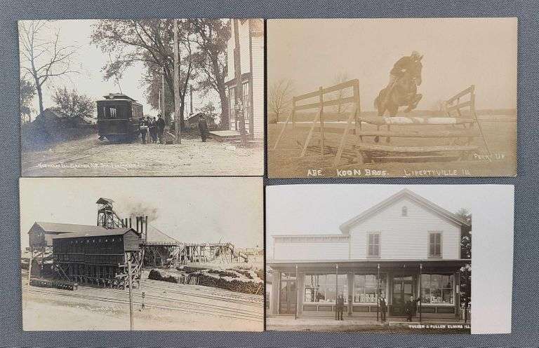 Postcards - Illinois Real Photo - Matthew Bullock Auctioneers