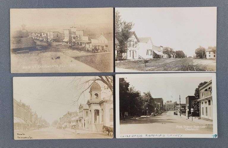 Postcards - Illinois Real Photo - Matthew Bullock Auctioneers