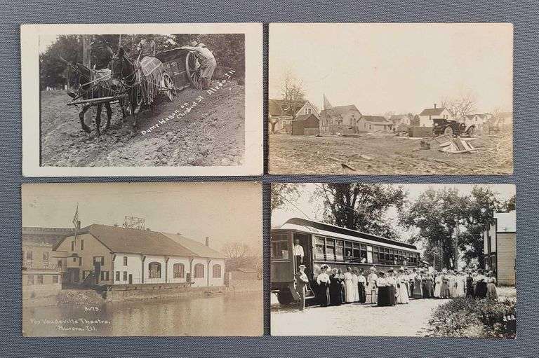 Postcards - Illinois Real Photo - Matthew Bullock Auctioneers