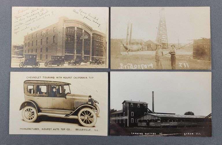 Postcards - Illinois Real Photo - Matthew Bullock Auctioneers