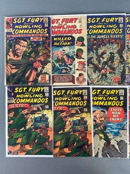 Group of 10 Marvel Sgt. Fury and His Howling Commandos Comic Books ...