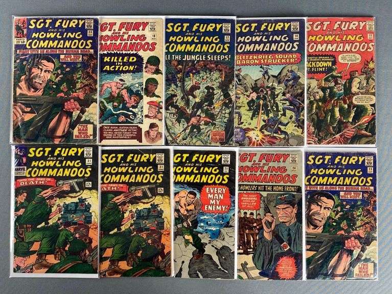 Group of 10 Marvel Sgt. Fury and His Howling Commandos Comic Books ...