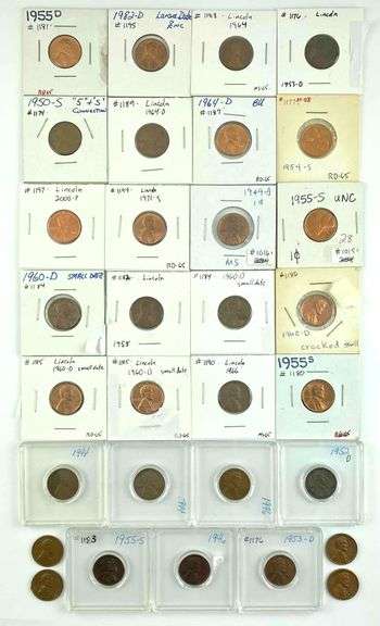 Group of 30+ Lincoln Cents - Matthew Bullock Auctioneers