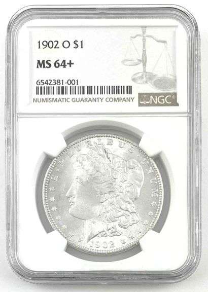 1902 O Morgan Silver Dollar NGC MS64+ - Matthew Bullock Auctioneers
