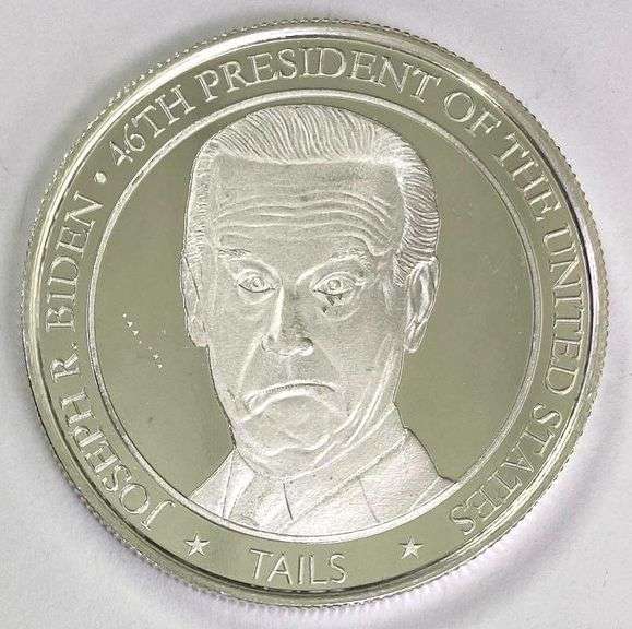Trump / Biden Presidential 1oz. Silver Round - Matthew Bullock Auctioneers