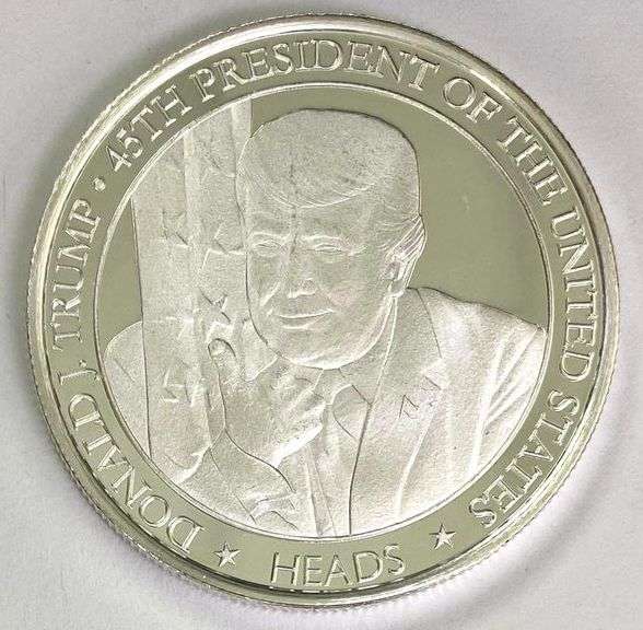 Trump / Biden Presidential 1oz. Silver Round - Matthew Bullock Auctioneers