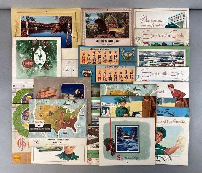 Group of 20+ Assorted Sinclair Gasoline Calendars and More - Matthew ...