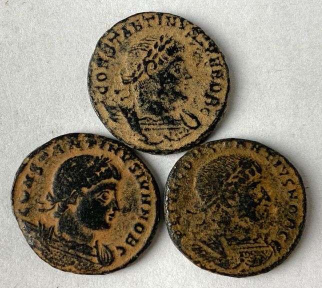 Group of 3 Authentic Ancient Roman Coins - Matthew Bullock Auctioneers