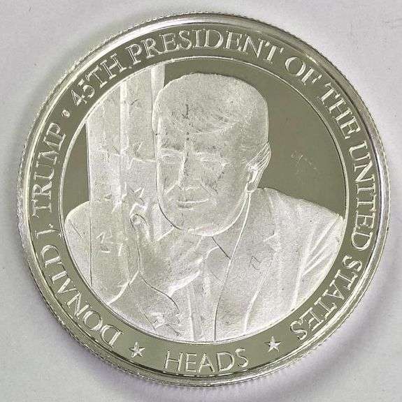 Trump / Biden Presidential 1oz. Silver Round - Matthew Bullock Auctioneers