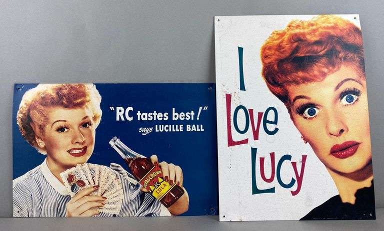 Group of 2 I Lovy Lucy Metal Signs - Matthew Bullock Auctioneers