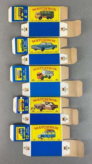 Group of 5 Matchbox E Type Boxes - Matthew Bullock Auctioneers