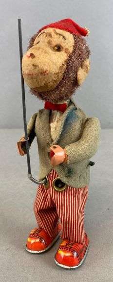 Tin Litho Wind-Up Monkey - Matthew Bullock Auctioneers