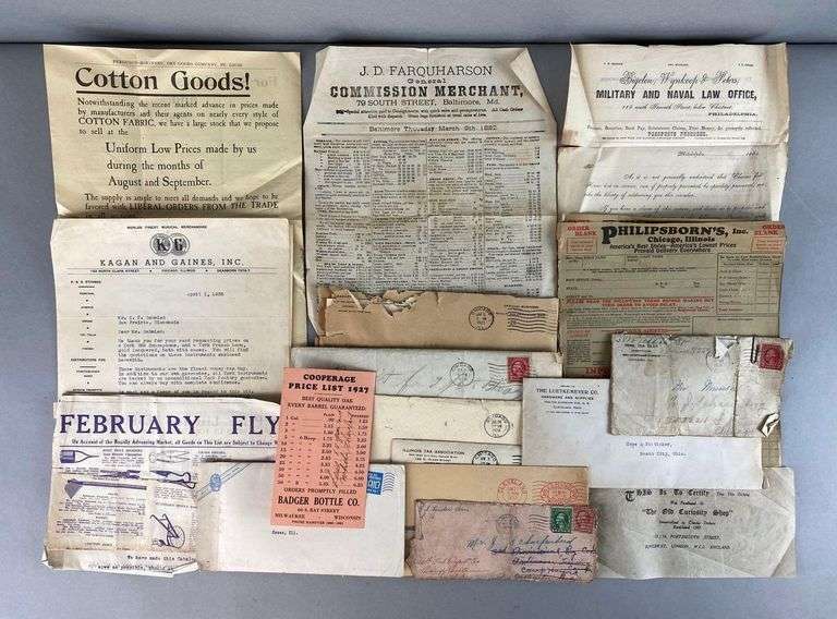 Group of 15+ Assorted Merchant Orders, Receipts, and More - Matthew ...