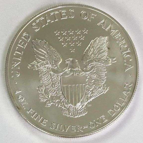 2002 American Eagle 1oz Fine Silver Dollar - Matthew Bullock Auctioneers