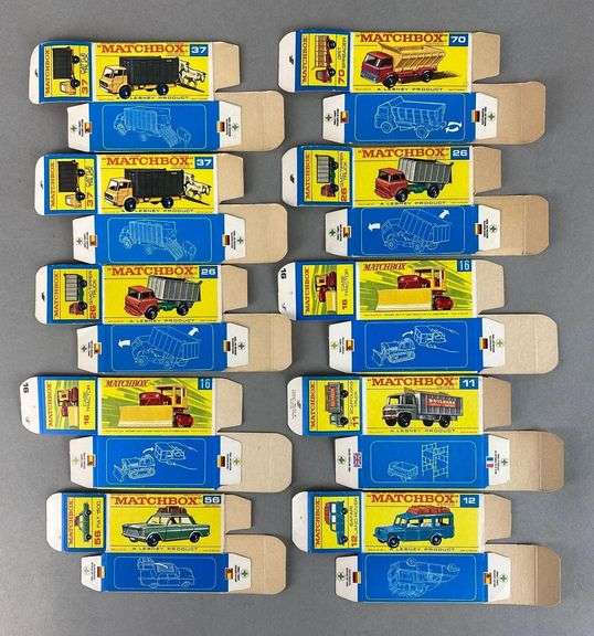 Group of 10 Matchbox F Type Boxes - Matthew Bullock Auctioneers