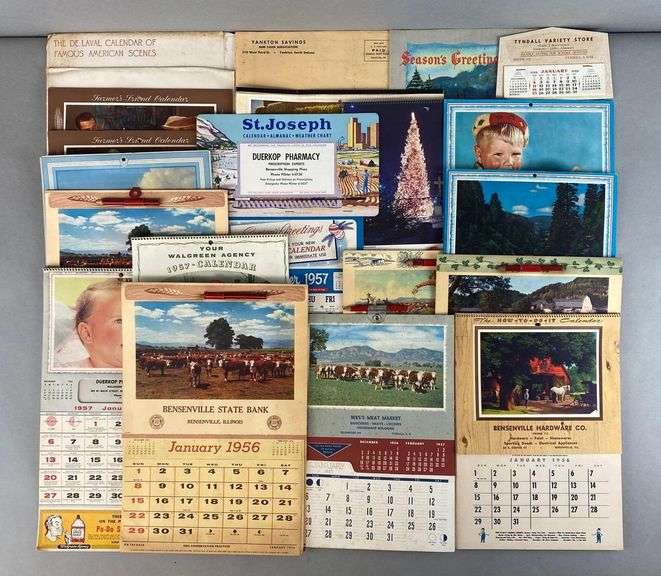 Group of 20+ Assorted Business Advertising Calendars - Matthew Bullock ...