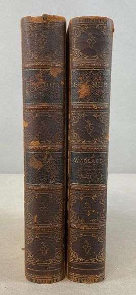 Civil War General Lew Wallace Ben Hur Vol. 1-2 Leatherbound Books ...