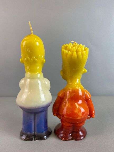 Group of 2 The Simpsons Figural Candles - Matthew Bullock Auctioneers