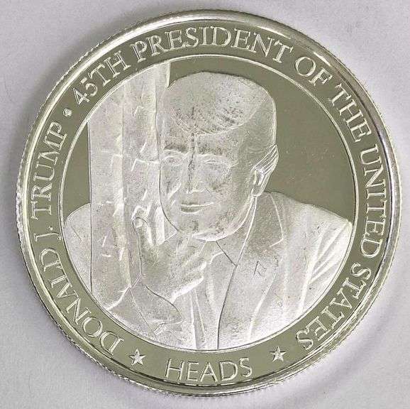 Trump / Biden Presidential 1oz. Silver Round - Matthew Bullock Auctioneers
