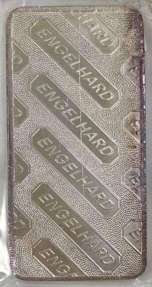 Engelhard E Logo Cast Vertical 10oz. .999 Fine Silver Ingot/Bar ...